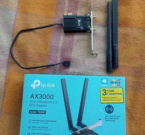 Wifi адаптер (+Bluetooth): TP-Link Archer TX55E