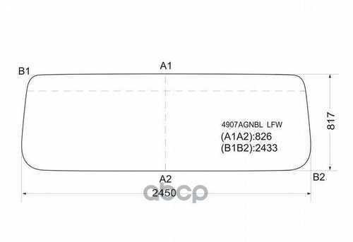 Стекло лобовое (В резинку) Man F-Series 86-95