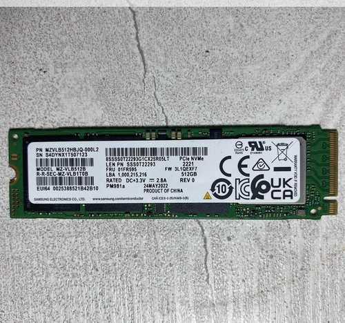 Ssd samsung m2 nvme 512gb