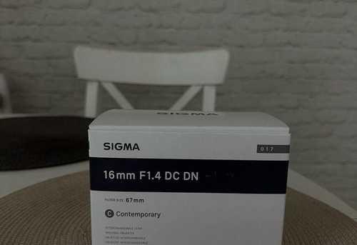 Sigma 16mm f 1 4 fujifilm