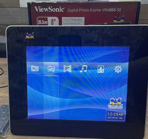 Цифровая фоторамка ViewSonic VFM886-50, черный