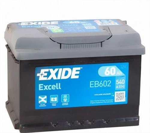 Аккумулятор Exide Excell 60R EB602 обр. пол. 60 Ач