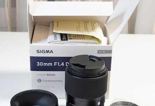 Объектив Sigma 30mm f/1.4 DC DN Contemporary Sony