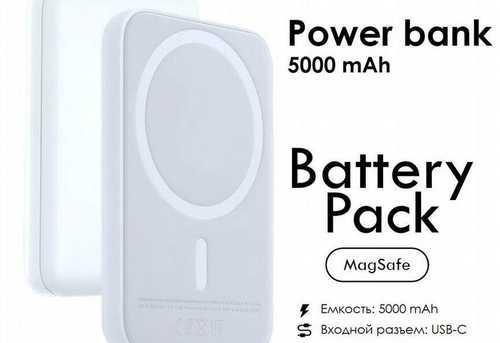 Магнитный аккумулятор Power bank MagSafe 5000 mAh