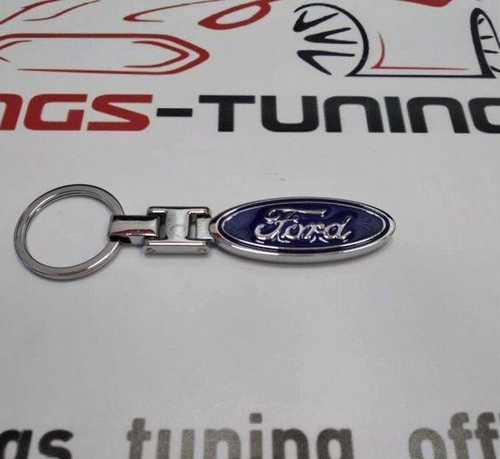 Брелок на ключ овальный метал Ford