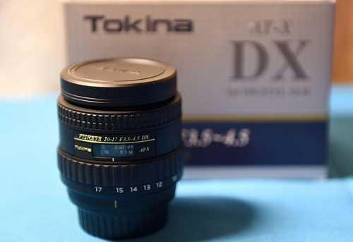 Объектив Tokina 10-17 fisheye для Nikon