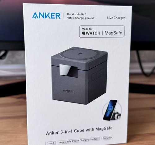 Anker 3-in-1 Cube 15W MagSafe беспроводная станция