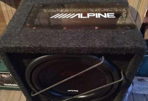 Сабвуфер Alpine SBG-1244BR + Усилитель mac mpx 450