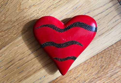 Талисман на удачу сердце декоративный камень