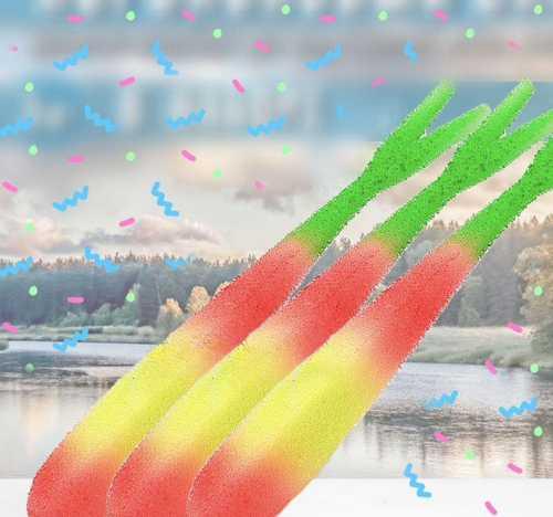 Слаг поролоновый 20см цвет попугай