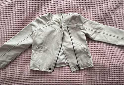 Кожаная куртка косуха для девочки (экокожа)