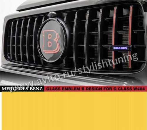 Логотип brabus с подсветкой в решетку радиатора G