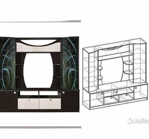 Центральная секция Мадрид 4 (Венге/Дуб молочный)