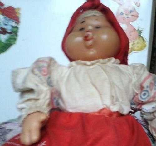 Баба на самовар кукла декорация коллекц СССР игруш