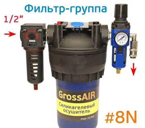 22637 Фильтр-группа grossair 8N силикагелевый осуш