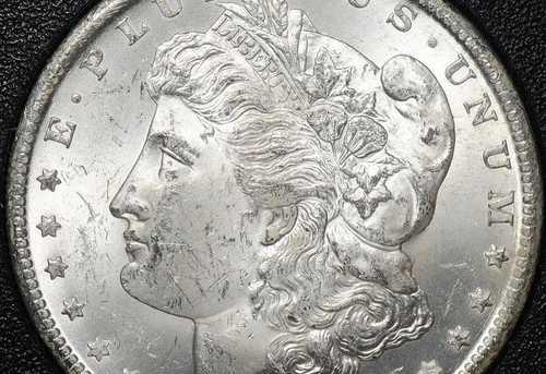 Серебряная Монета 1 доллар 1884 сс США холдер Cars
