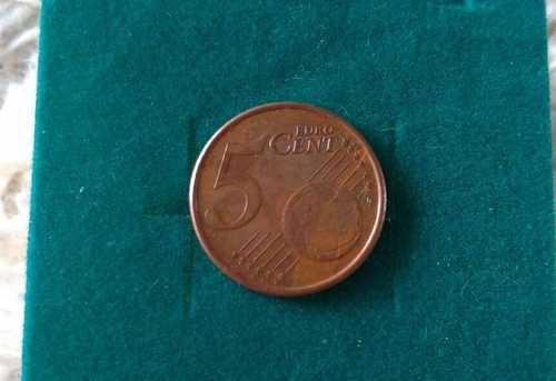Монета 5 евроцентов Финляндия