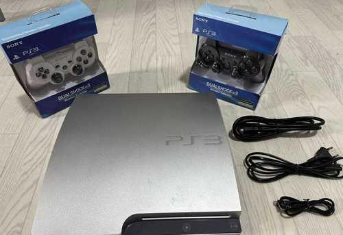 Sony PlayStation 3 silver 320gb прошитая + игры