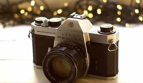 Плёночный Pentax Spotmatic F с объективом Pentax