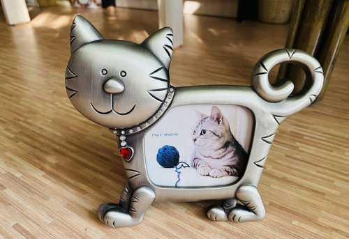 Фоторамка металлическая "Котик"
