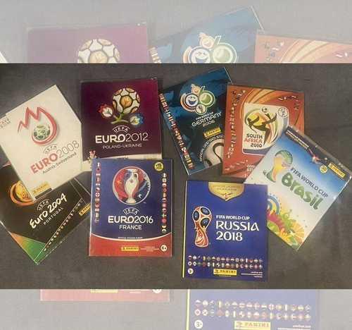 Большой сет альбомов Panini World Cup + Euro