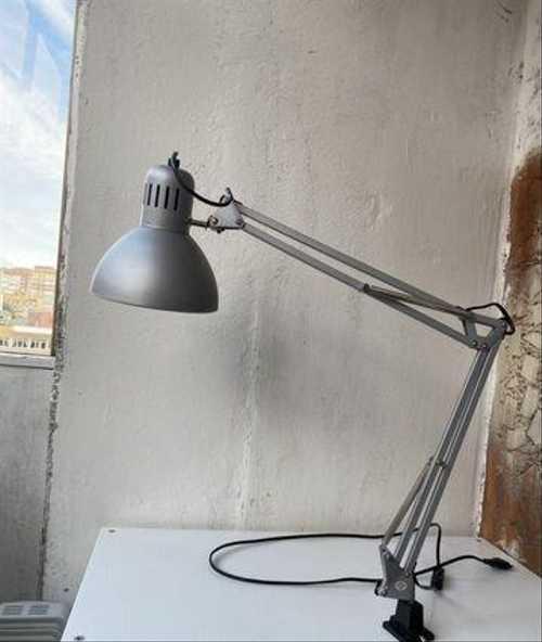 Лампа настольная IKEA терциал серебро б/у