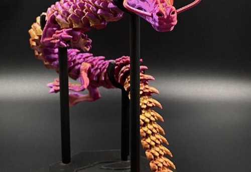 Подвижный китайский дракон с подвесным стендом