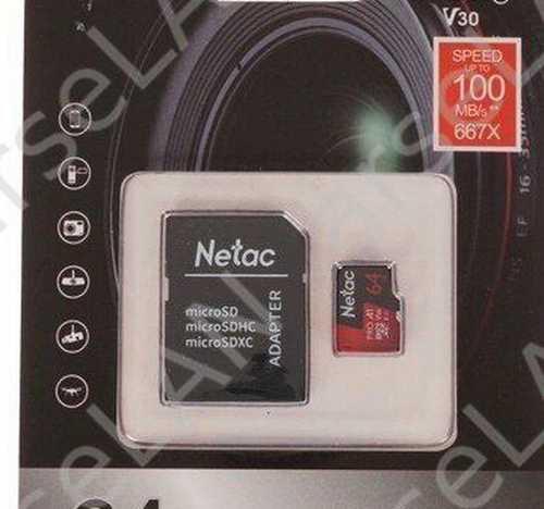 Карта памяти netac microsdxc 64GB