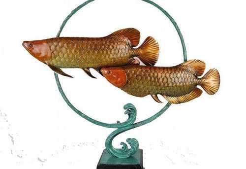 Бронзовая статуэтка "Рыбы" (цвет.)