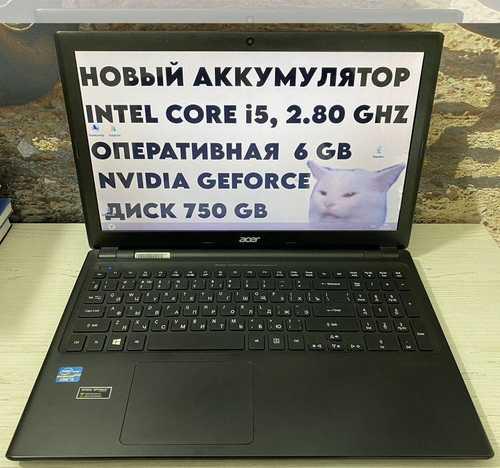 Ноутбук Acer. Core i5. Новый Акб