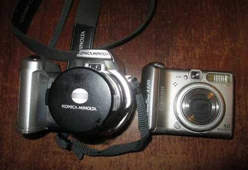 Два фотоаппарата konica minolta и cenon PC1106