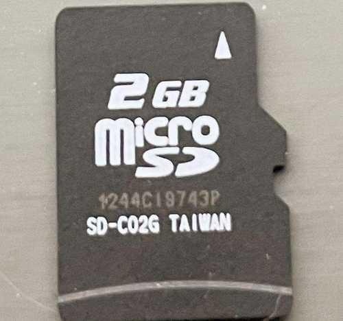 Карта памяти microsd 2GB