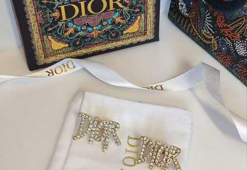 Dior Диор серьги премиум гравировки