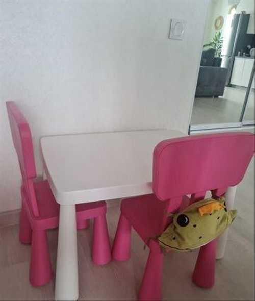 Детский стол стул IKEA маммут