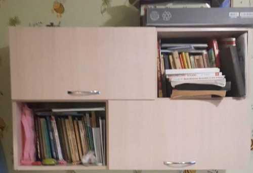 Книжный навесной шкаф, письменный стол