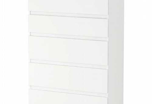 Куллен Комод с 5 ящиками, белый 70х112 IKEA
