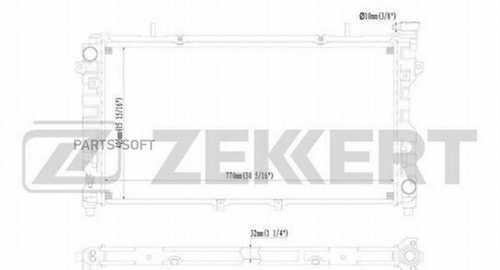 Радиатор охлаждения Додж Караван IV 05