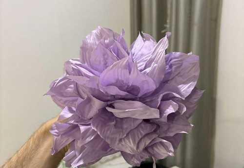 Брошь цветок из ткани ручной работы