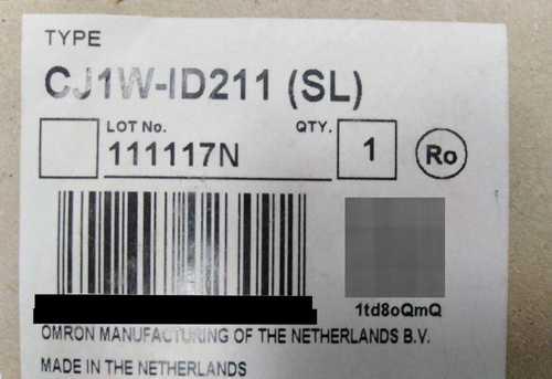 Omron CJ1W-ID211; CJ1W-PD025
