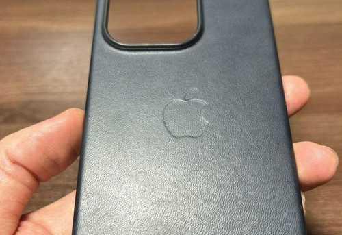 Чехол на iPhone 14 pro leather case black ориг