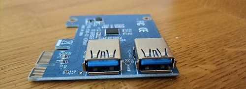 Разветвитель для майнинга PCI-e to 2 USB