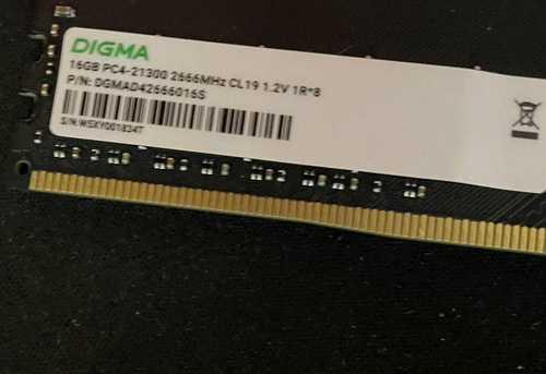 Оперативная память ddr4 16gb 2666 digma