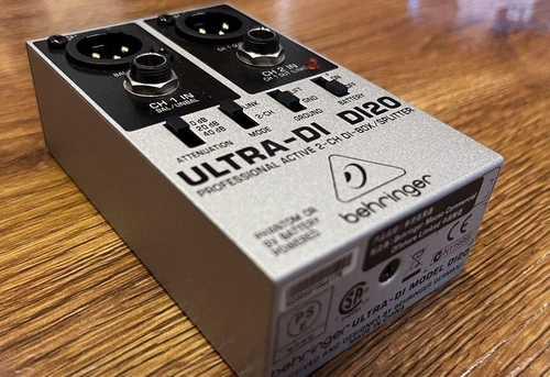 DI-бокс behringer DI20 ultra-DI