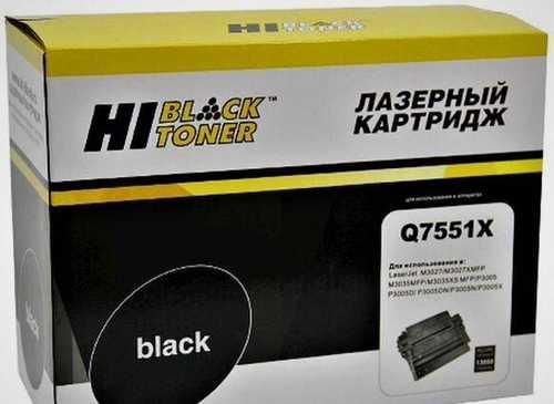Q7551xhb Совместимый тонер-картридж Hi-Black