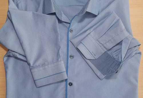 Рубашки подростковые (синяя и белая), рост 140-146