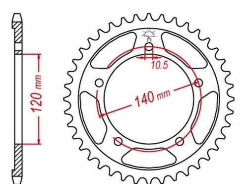 Звезда задняя JT JTR1800.42 Suzuki GSX-R1000 01-06