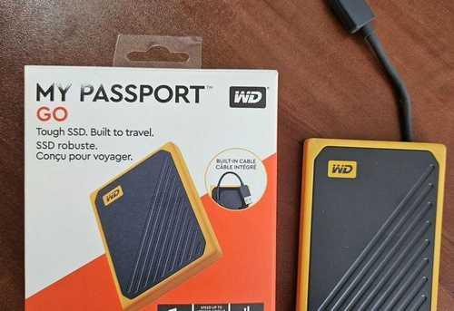 Внешний диск SSD WD My Passport Go 1Tb