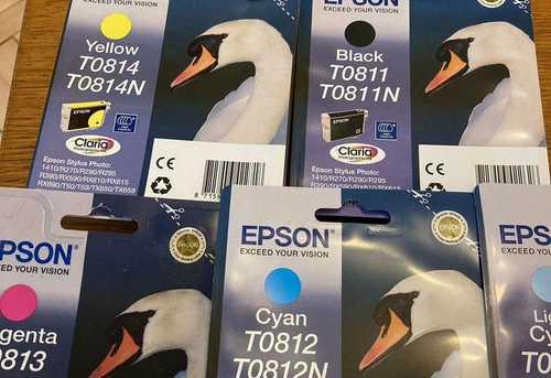 Картридж Epson T0811и цветные