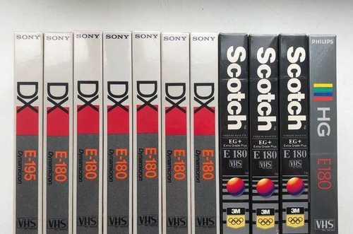 Новые кассеты VHS Sony, Scotch (3m), Philips