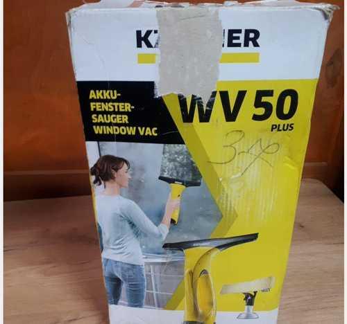 Аккумуляторный очиститель стекол karcher WV 50 plu